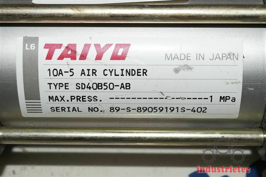 TAIYO 10A-5 AIR CYLINDER SD40B50-AB Zylinder, 80,00