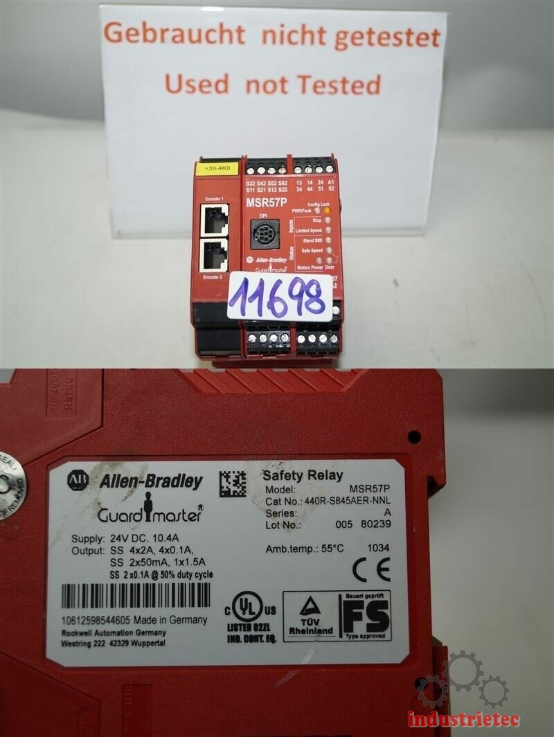ALLEN BRADLEY MSR57P Speed Monitoring Safety Drehzahlüberwachung, 650,00