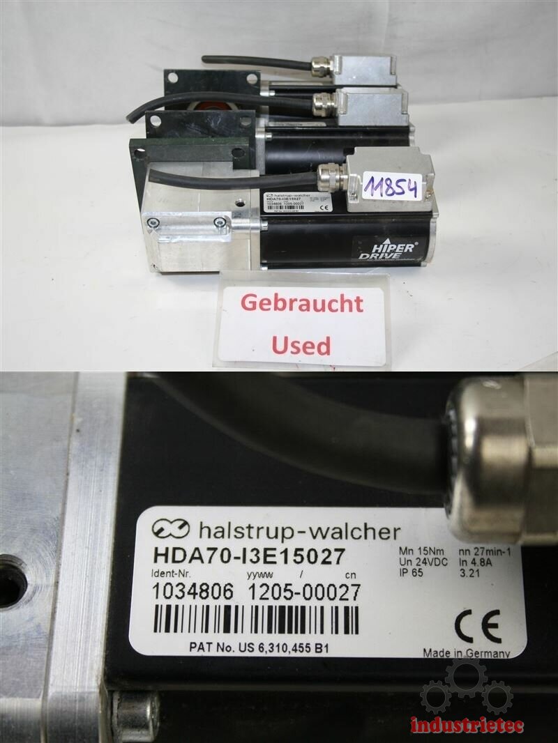 Halstrup walcher HDA70-I3E15027 getriebemotor 24v Hiper drive Positio ...