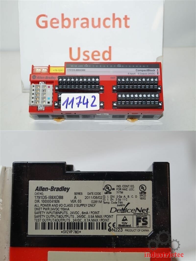 ALLEN BRADLEY 1791DS-IB8X0B8 COMPACT BLOCK SAFETY, 299,00