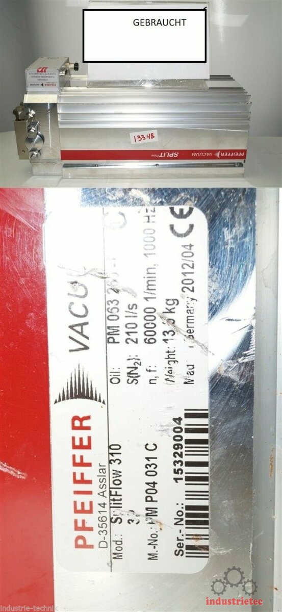 PFEIFFER Splitflow 310 Turbo Vacuum Turbomolecular vakuumpumpe, 1.100,00