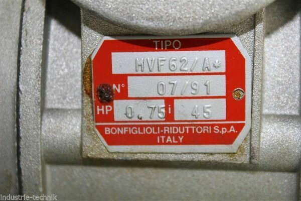 Bonfiglioli MVF 62/A Schneckengetriebe i=45 getriebe gearbox getriebe, 296,88