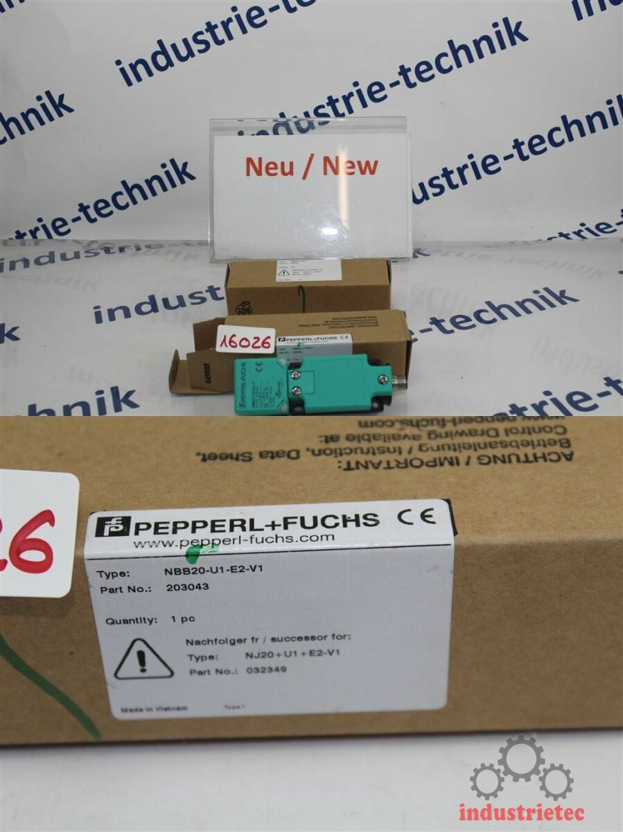 Pepperl+Fuchs NBB20-U1-E2-V1 203043 Nährungsschalter Sensor, 85,00