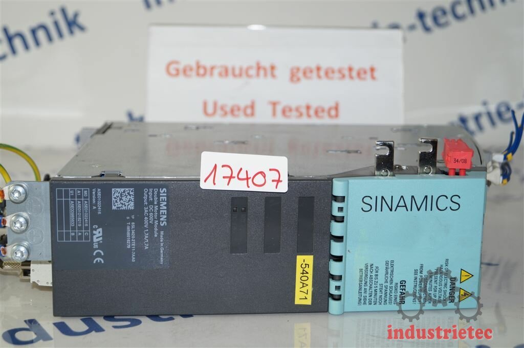 Siemens Sinamics 6SL3420-2TE11-7AA0 Double Motor Module, 1.300,00