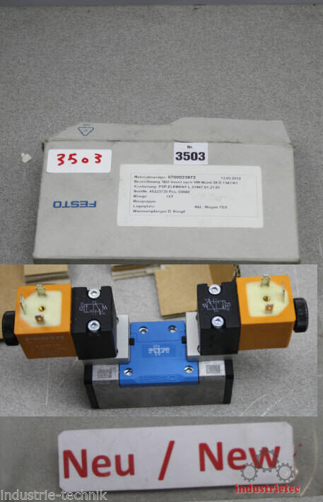 Festo JMDD-5/2-D-1C Magnetventil 43345 Normventil ISO-Ventil NEU OVP ...
