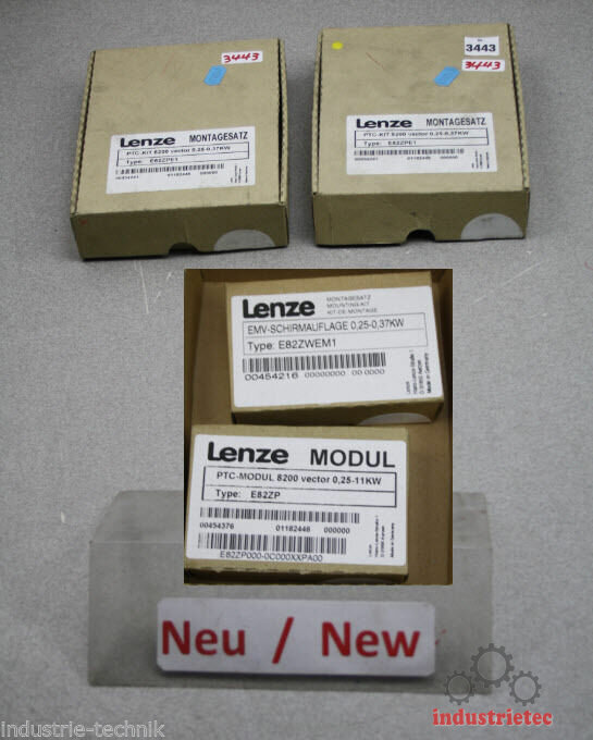 Lenze E82ZPE1 PTC KIT 8200 VECTOR 0,25-0,37KW E82ZP MODUL , E82ZWEMI ...