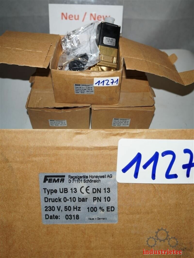Fema UB 13 Druck 0-10 bar PN 10 230V UB13 Magnetventile Regelgerät Ho ...