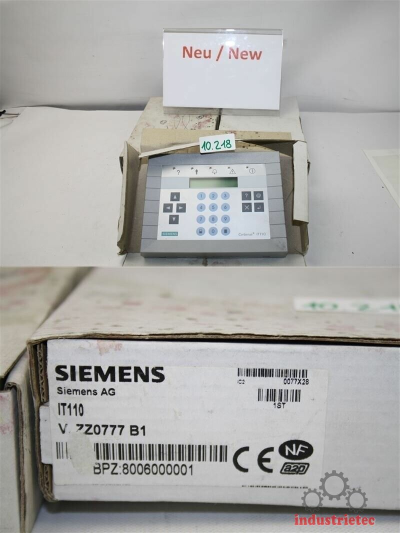 siemens CERBERUS IT110 IT 110 Brandschutzsystem operator panel - Indu