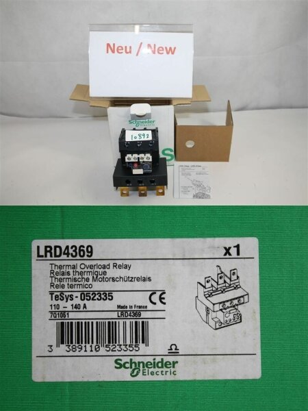 Schneider LRD4369 110-140 A thermal overload relay termische motorsch