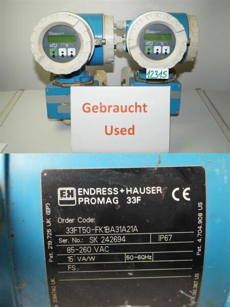 Endress Hauser promag 33F 33FT50-FK1BA31A21A FLOWMETER Durchflussmess