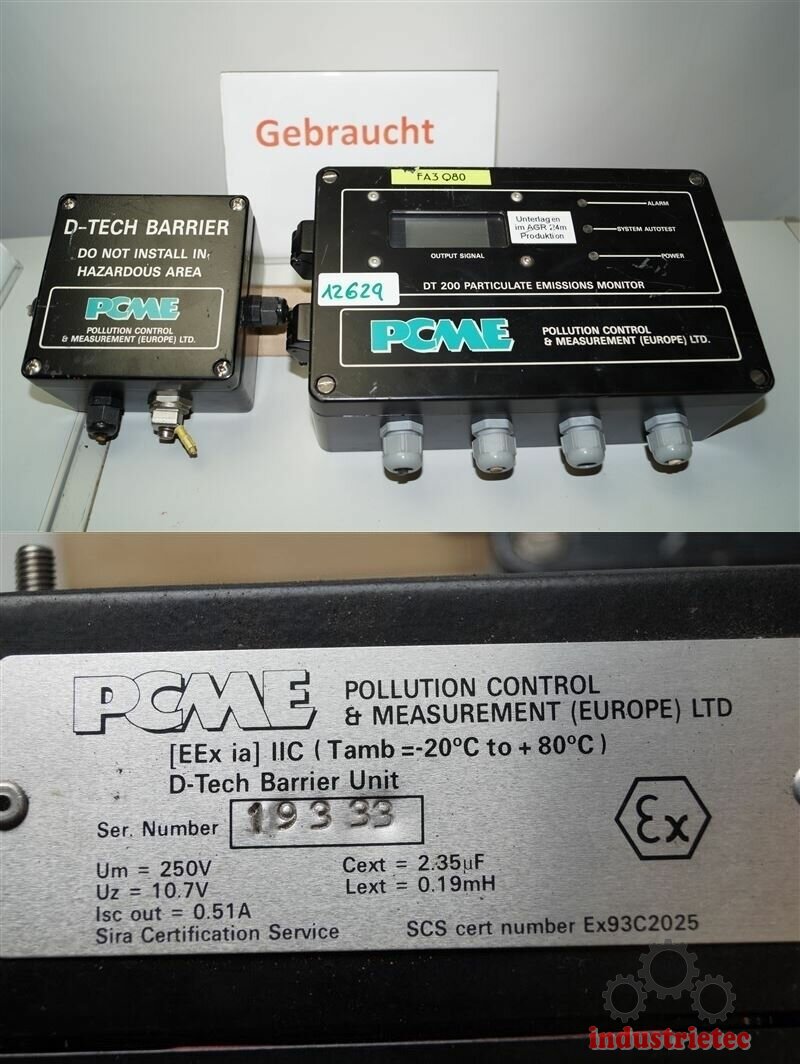 PCME DT 200 particulate Emission Monitor D-tech barrier WORKING 100% ...