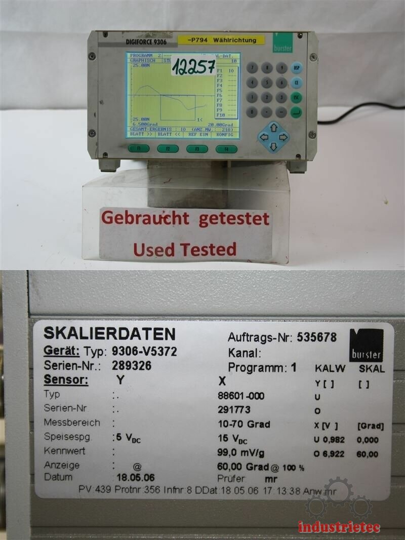 BURSTER DIGIFORCE 9306 Fügeüberwachung 9306-V5102 TOP, 1.500,00