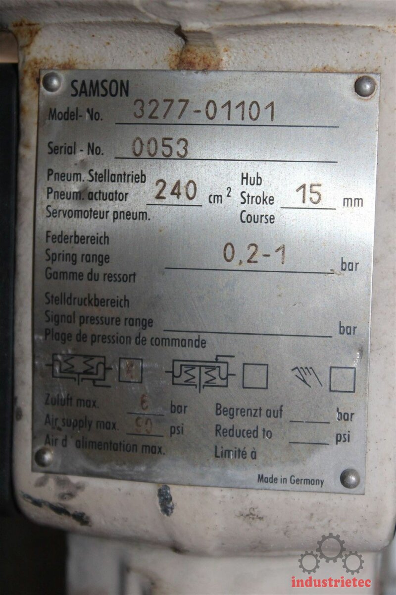 SAMSON 3730-3 HART capable Positioner Pneumatischer Stellantrieb Stel ...
