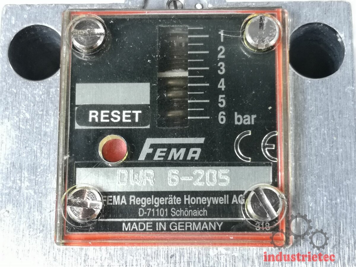 FEMA DWR 6-205 Druckwächter Druckbegrenzer DWR6205, 390,00