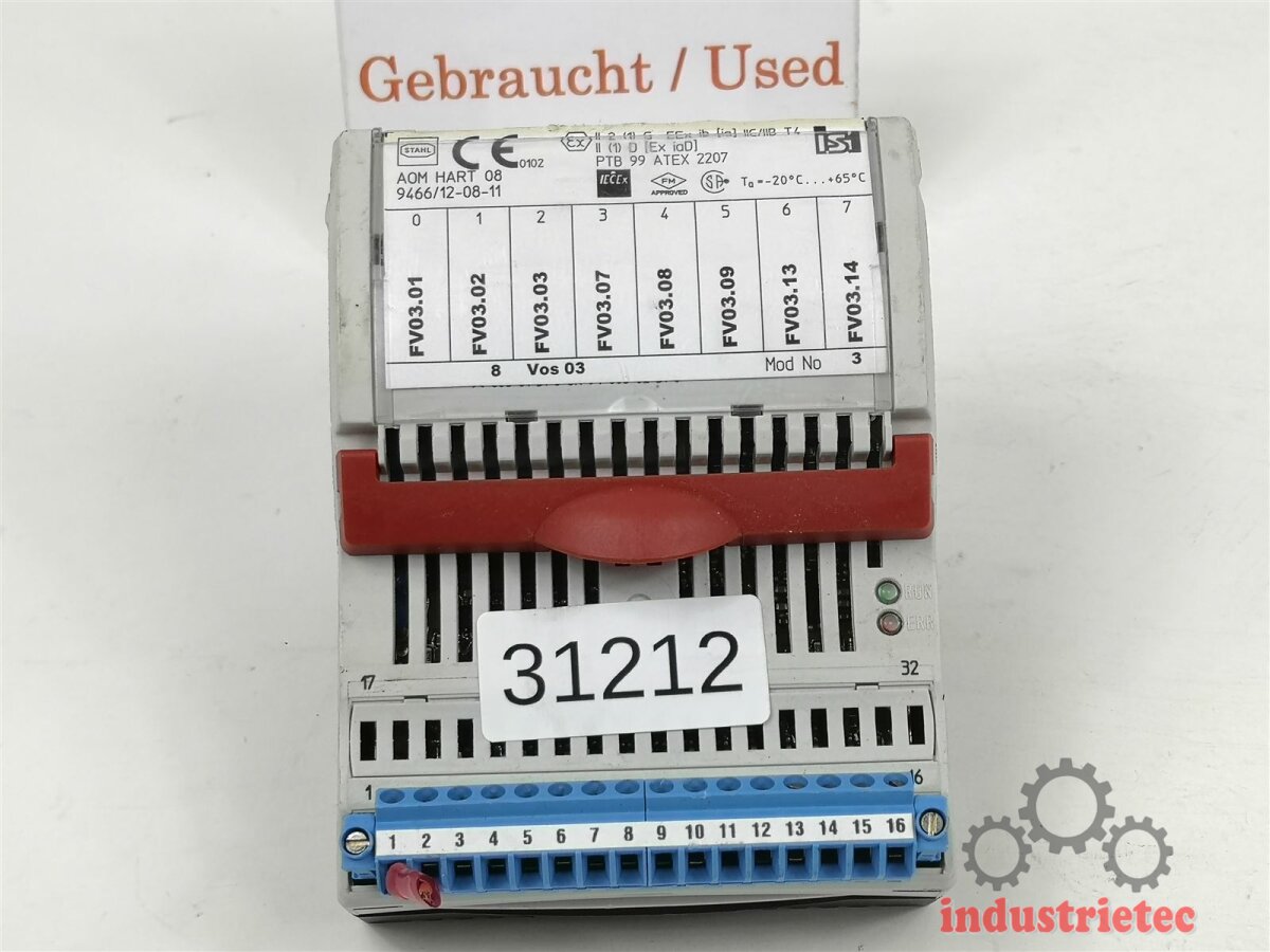STAHL AOM HART 08 9466/12-08-11 Analog Output Module, 60,00