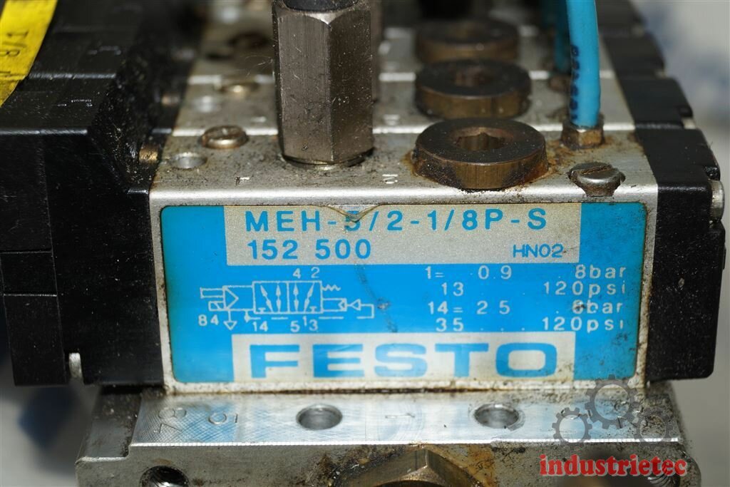 FESTO MEH-5/2-1/8P-S Magnetventil ventil prs-me-1/8-6 komplett, 160,00