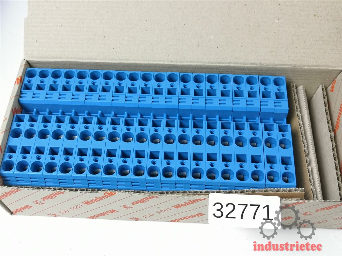 20 STÜCKE Weidmüller ZDU 10/3AN BL Reihenklemme Durchgangsklemme 1767 ...