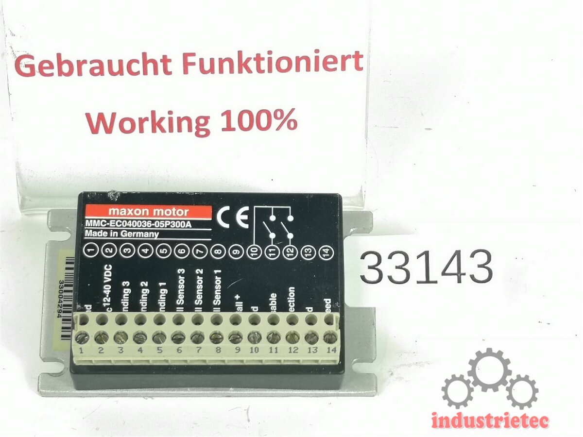 maxon motor MMC-EC040036-05P300A maxon motor control MMC-EC040, 123,10