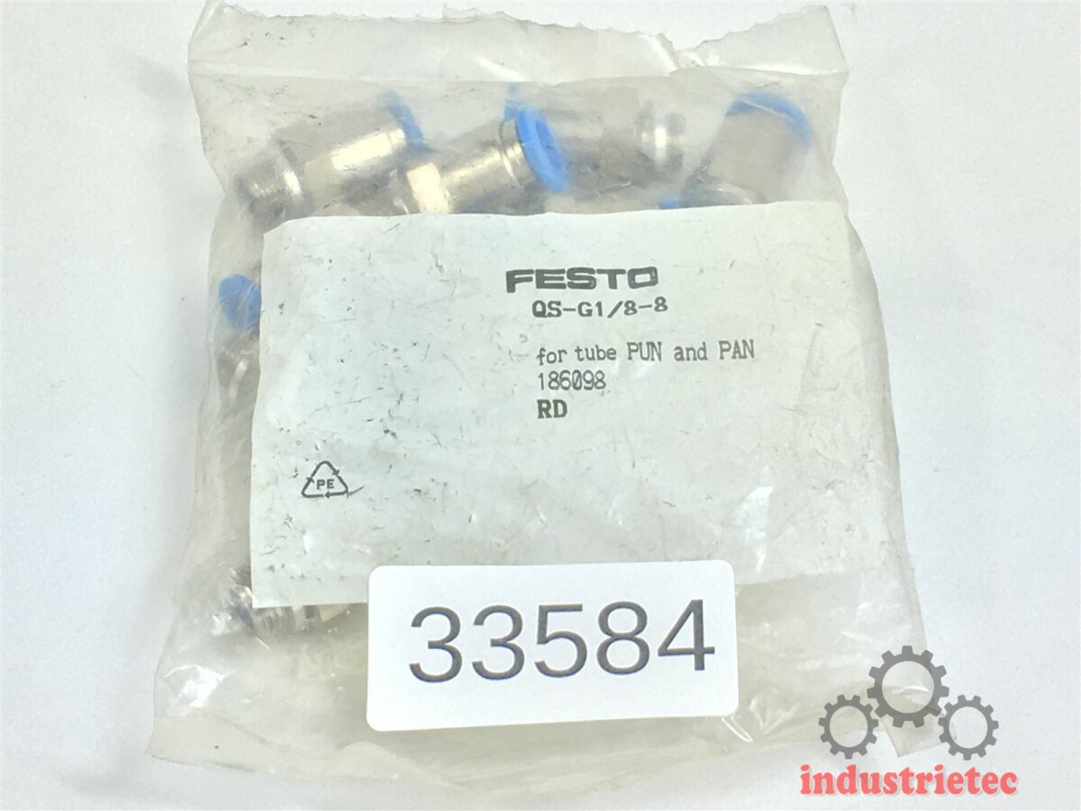 FESTO QS-G1/8-8 Steckverschraubung 186098, 12,31