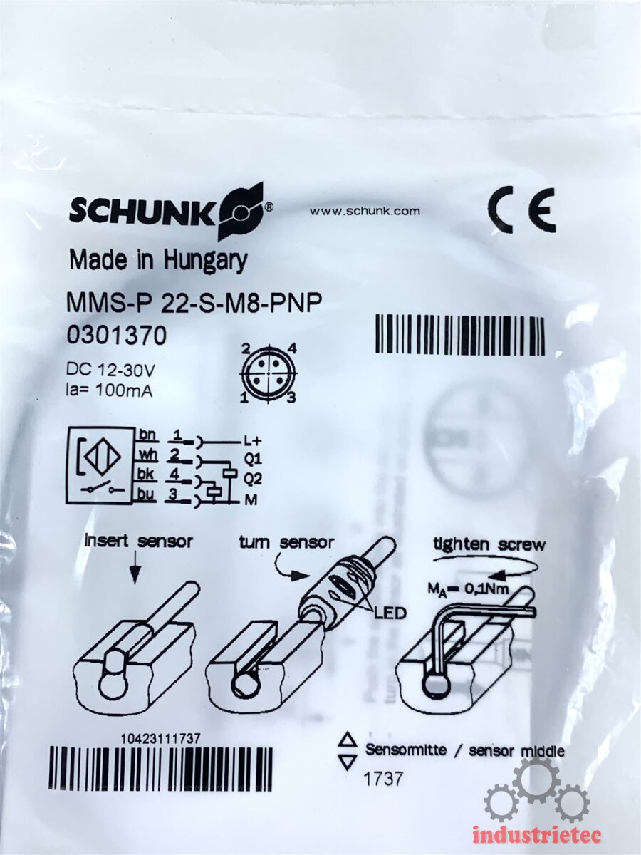 SCHUNK MMS-P 22-S-M8-PNP 0301370 Magnetschalter, 133,36