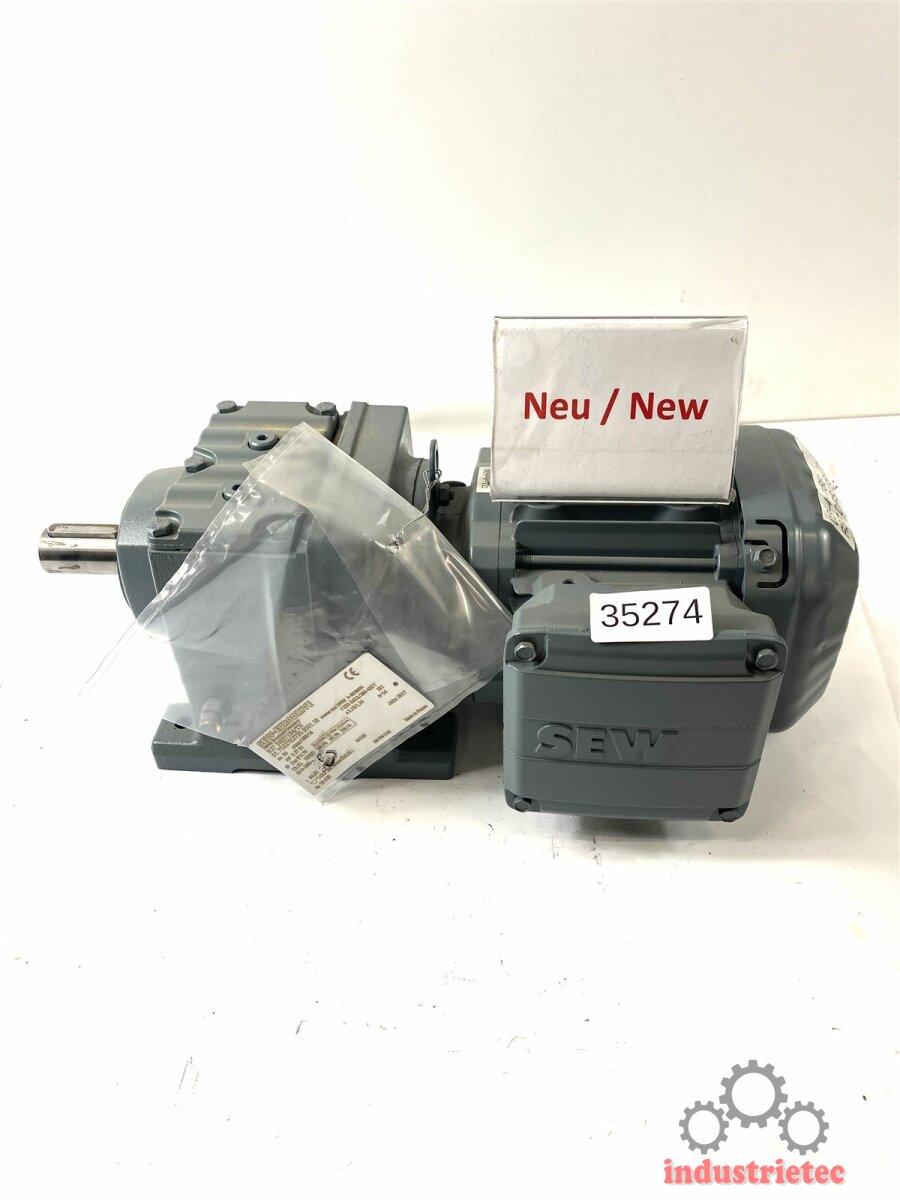 SEW 0,37 Kw 16 min Getriebemotor R37 DRS71S4/TH Gearbox, 375,00