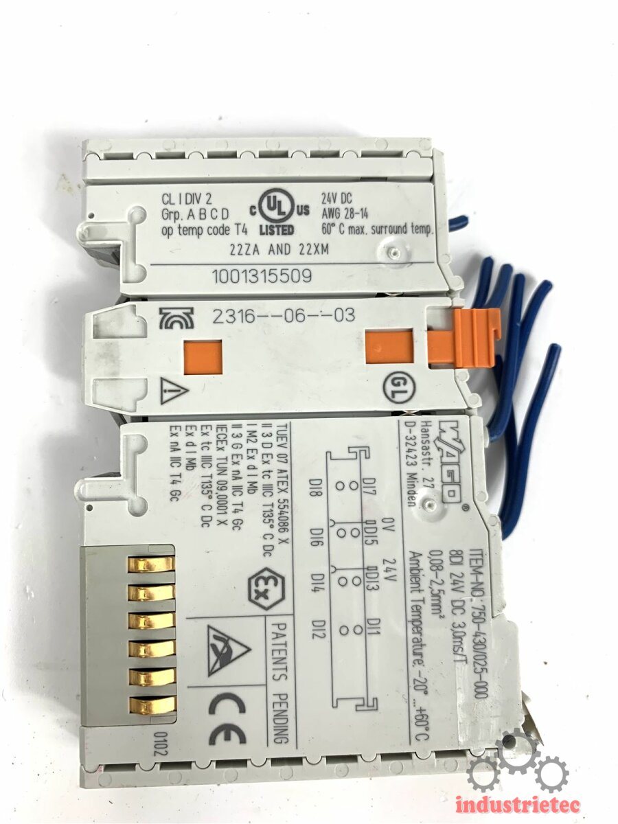 WAGO 750-430/025-000 SPS-Eingangskarte, 40,00