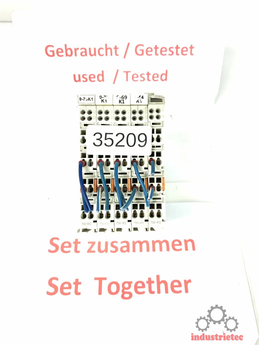 5 STÜCK zusammen WAGO 750-612 Potentialeinspeisung, 40,00