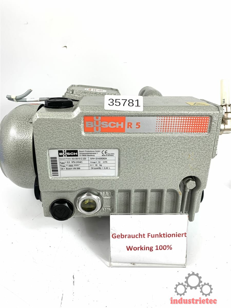 BUSCH KA 0010 C IZ0 Drehschieber-Vakuumpumpe KA0010CIZ0 12m³/h, 750,00