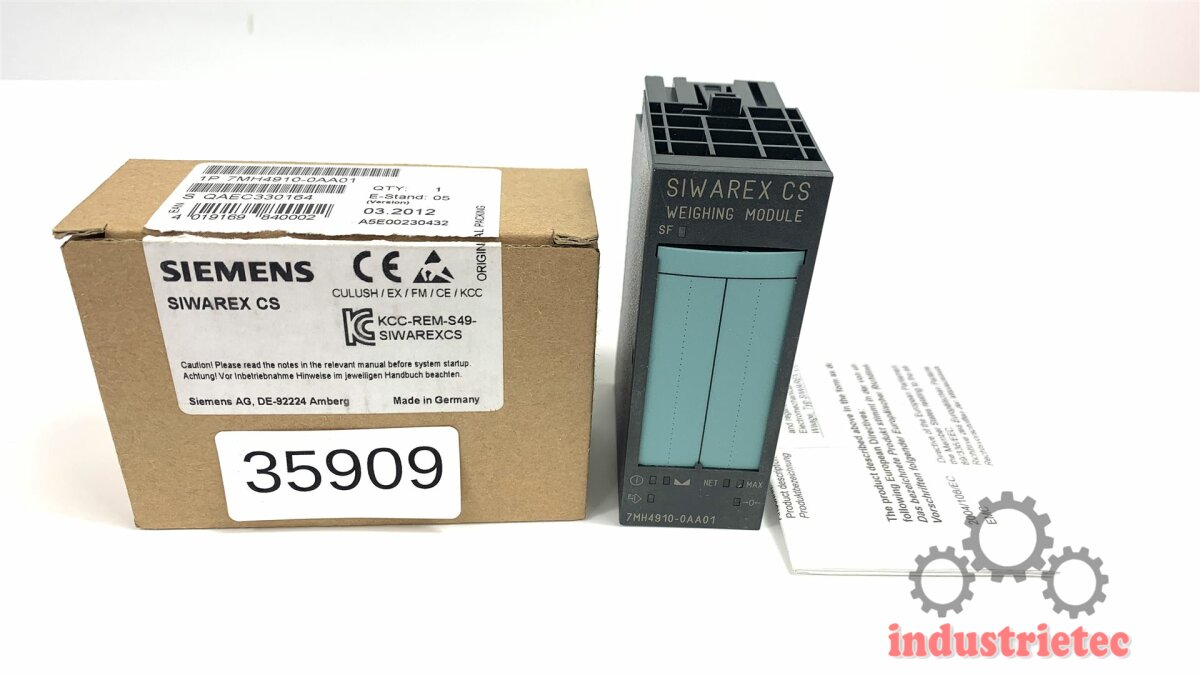 Siemens SIWAREX CS 7MH4910-0AA01 WEIGHING MODULE, 200,00