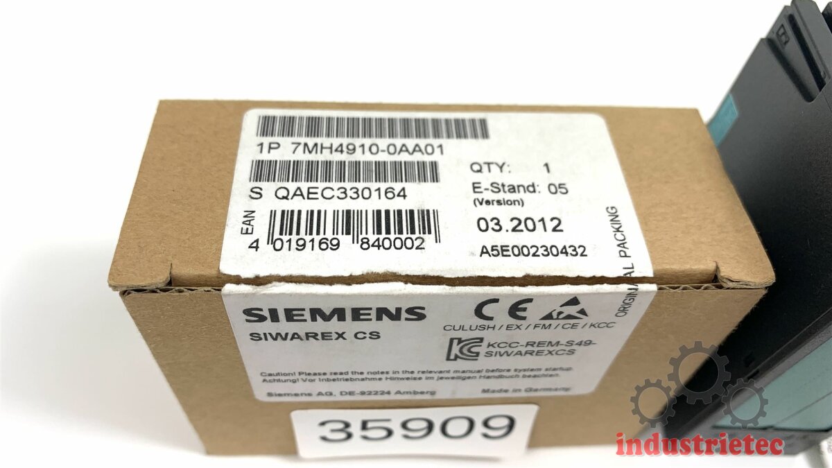 Siemens SIWAREX CS 7MH4910-0AA01 WEIGHING MODULE, 200,00