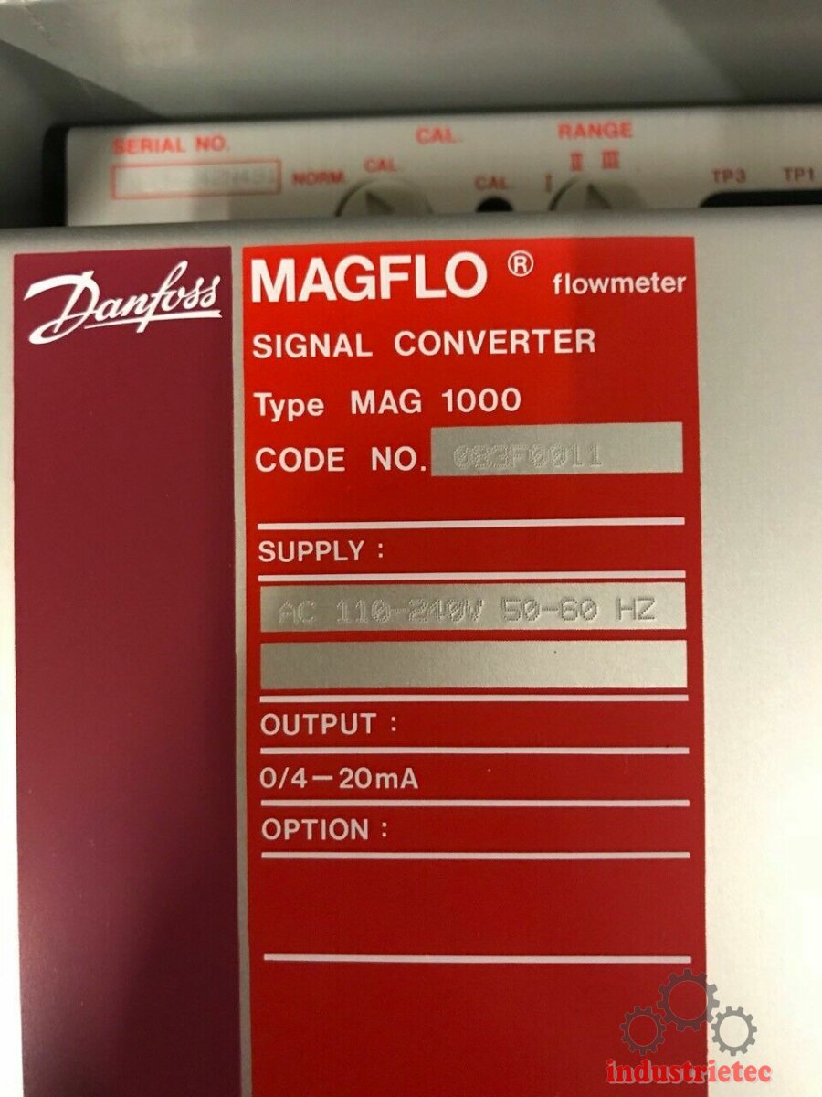Danfoss MiAGFLO flowmeter Signal converter MAG 1000 - Industrie Ersat