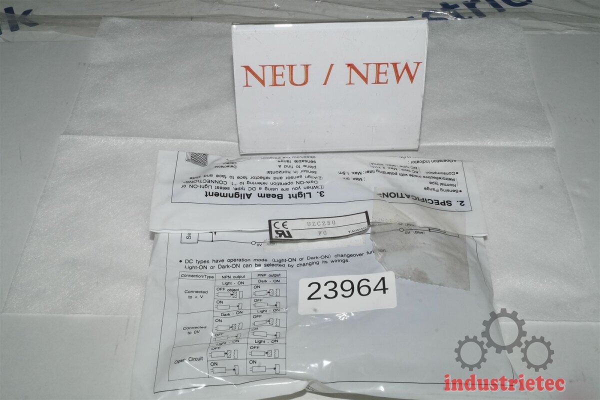 NAIS UZC250 Sensor Fotoelektrischer Sensor, 40,00
