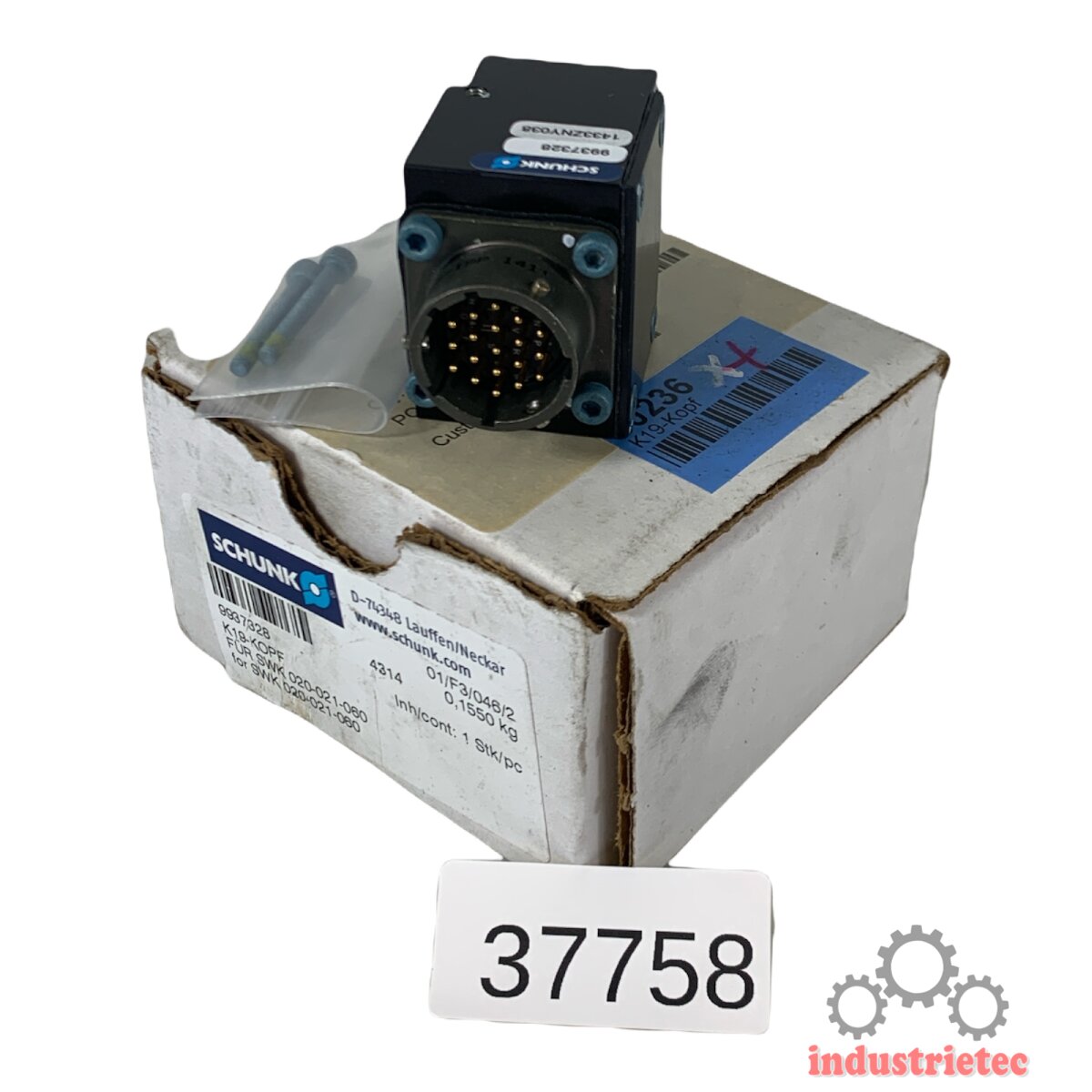 SCHUNK 9120-K18-M K19-KOPF FÜR SWK 020-021-060, 350,00