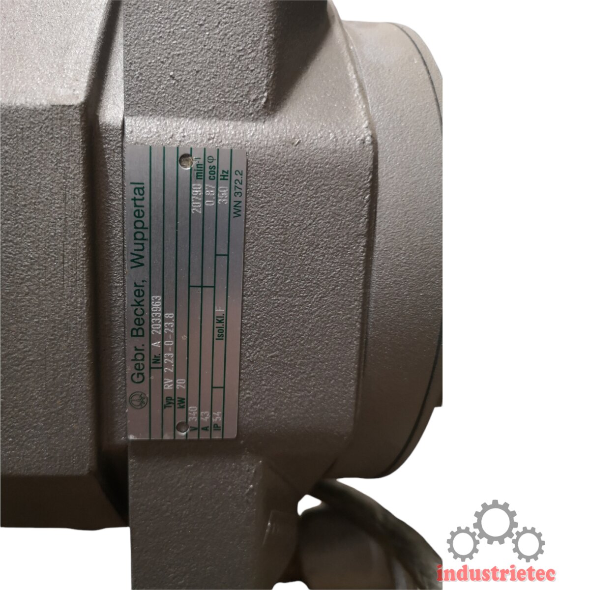 BECKER RV 2.2320/33-0110 Radial Blower Gebläse, 8.000,00