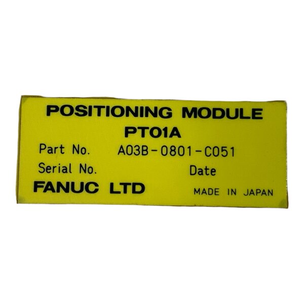 FANUC PTO1A A03B-0801-C051 Positioning Module, 230,00