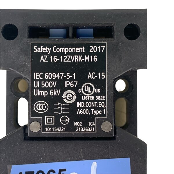 Schmersal AZ 16-12ZVRK-M16 Türsicherheitsschalter 47965 AZ16-12ZVRK-M ...