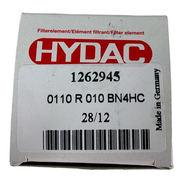 HYDAC 0110 R 010 BN4HC Filterelement Filter 1262945, 25,00
