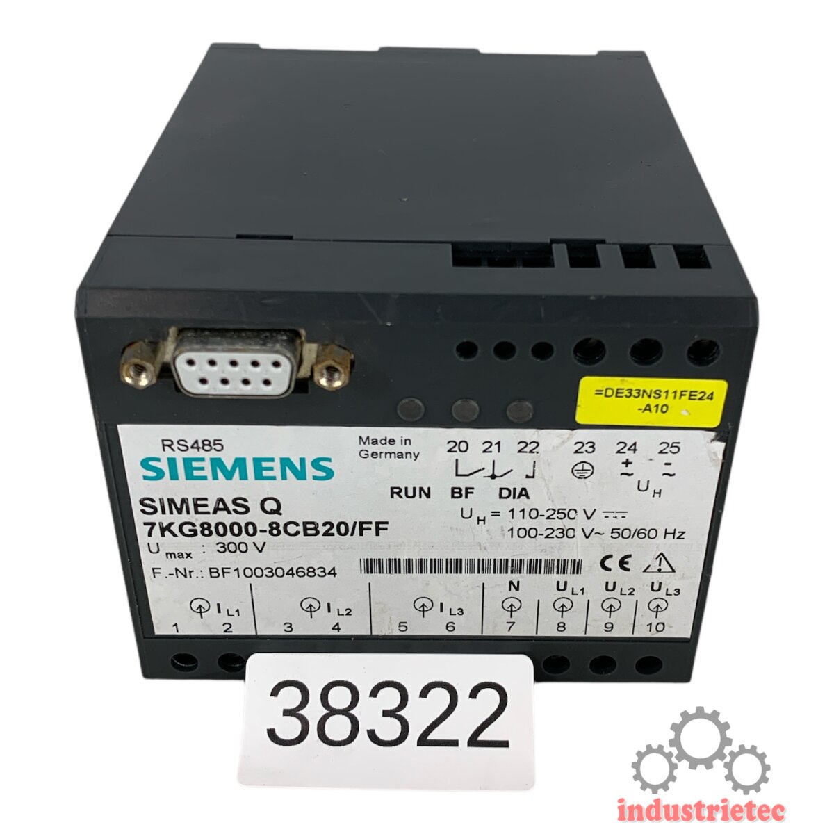 B38322Siemens SIMEAS Q 7KG8000-8CB20/FF Profibus Modul, 300,00