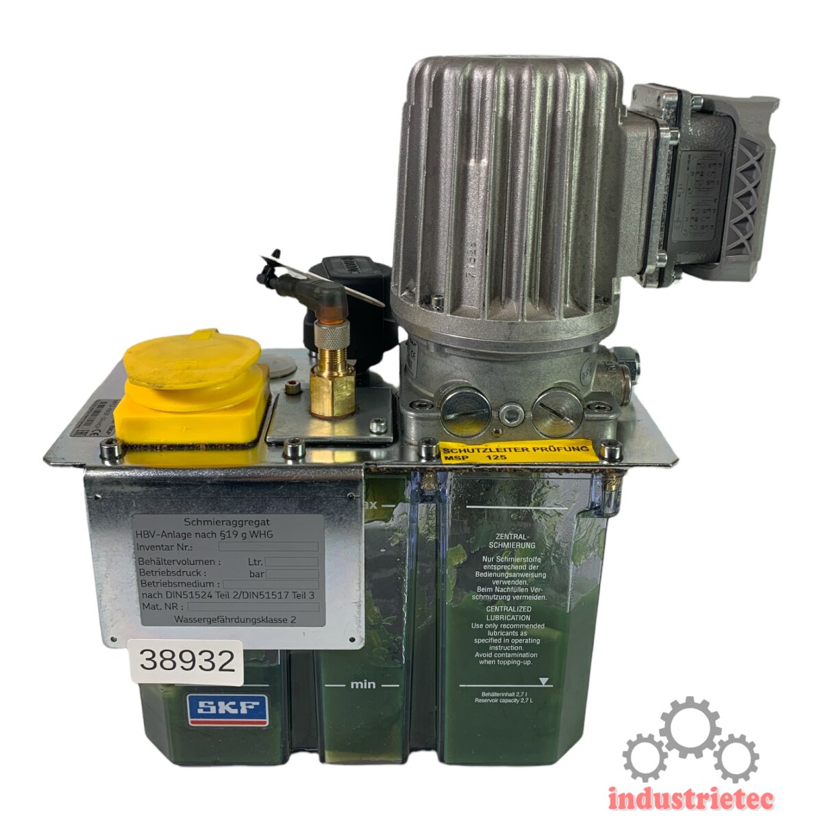 SKF MFE2-KW3F-S9+MGP Schmieraggregat DU56N2075-53+MGP, 700,00