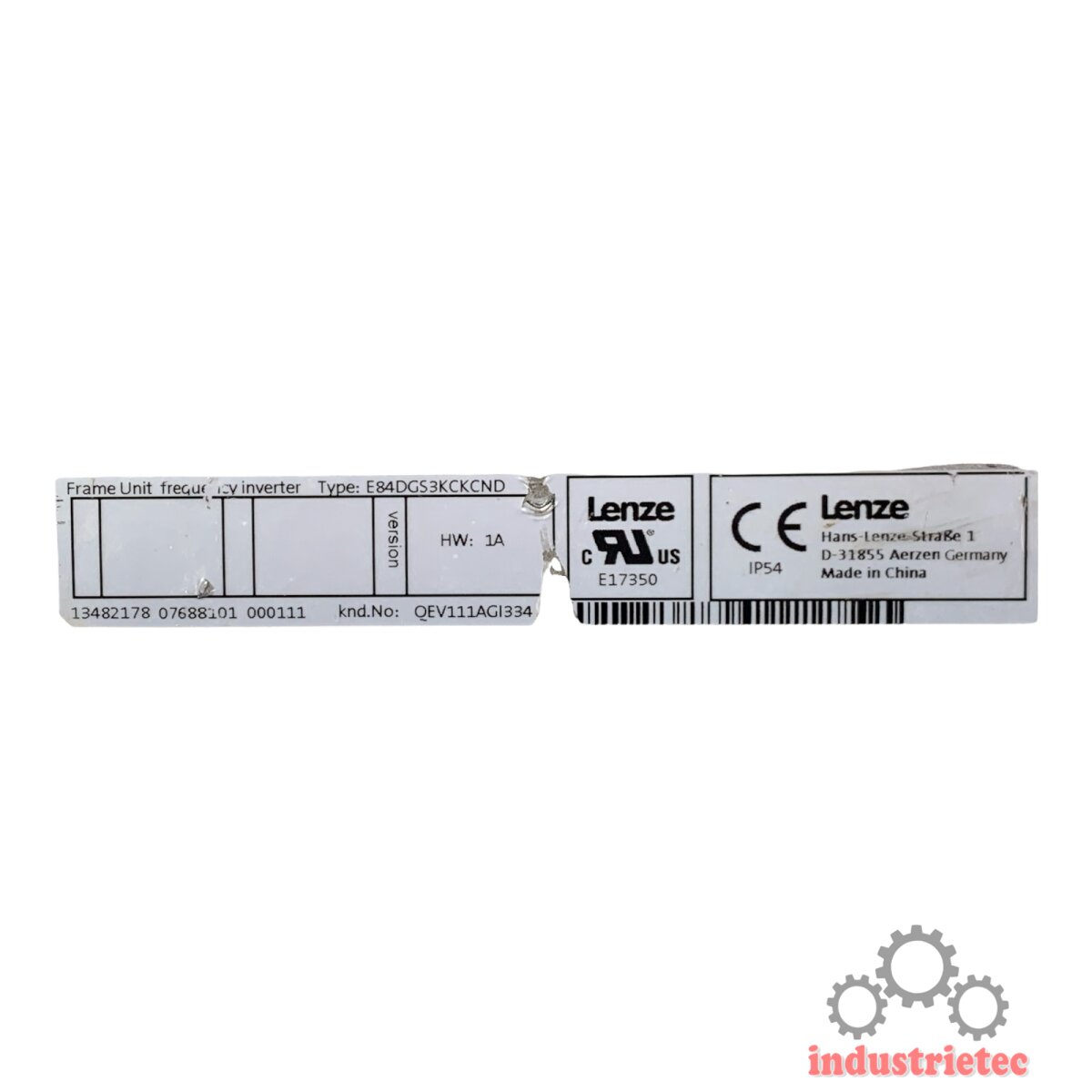 Lenze E84DGS3KCKCND + E84DGDVB75142PS Antrieb 8400 motec