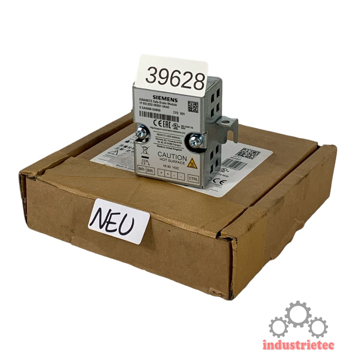 Siemens SINAMICS 6SL3252-0BB01-0AA0 Safe Brake Module, 100,00