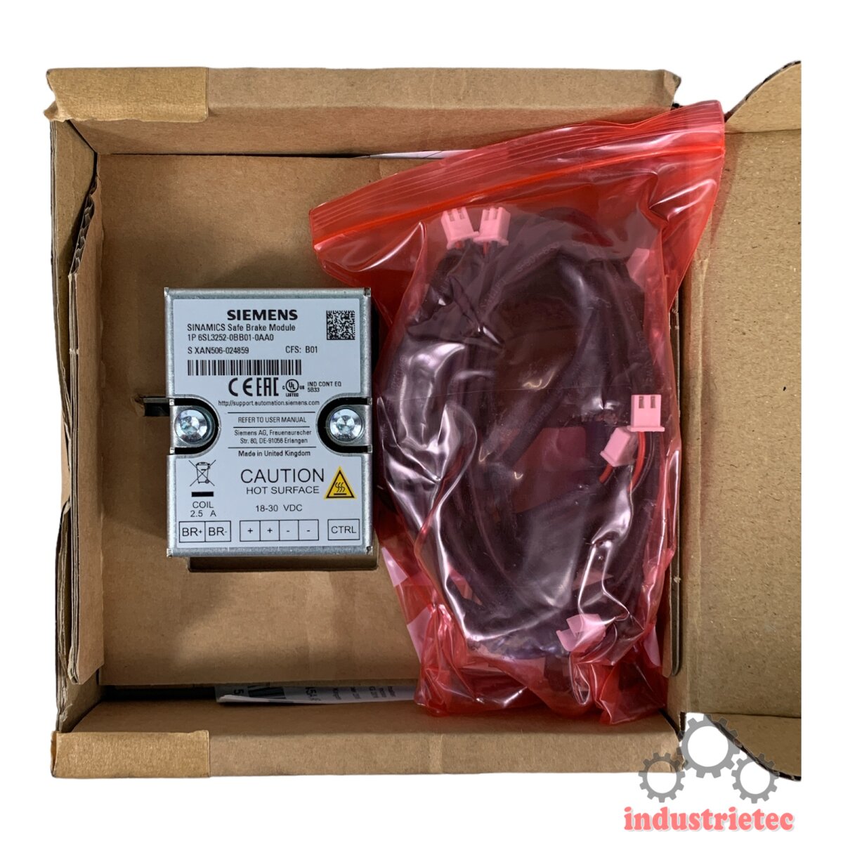 Siemens SINAMICS 6SL3252-0BB01-0AA0 Safe Brake Module, 100,00