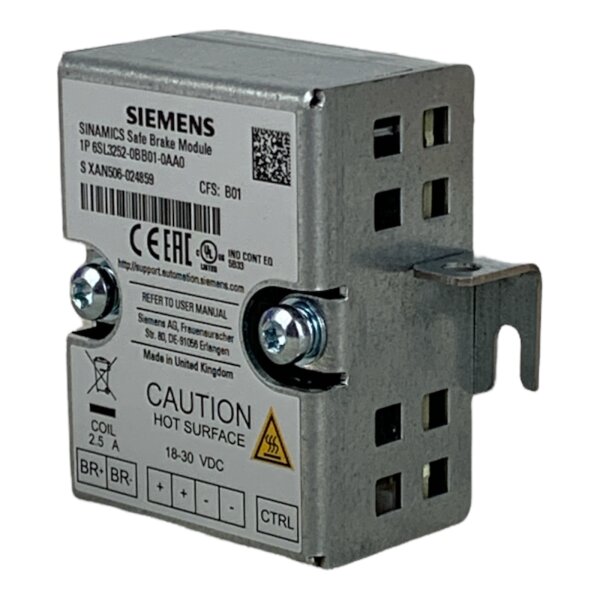 Siemens SINAMICS 6SL3252-0BB01-0AA0 Safe Brake Module, 100,00