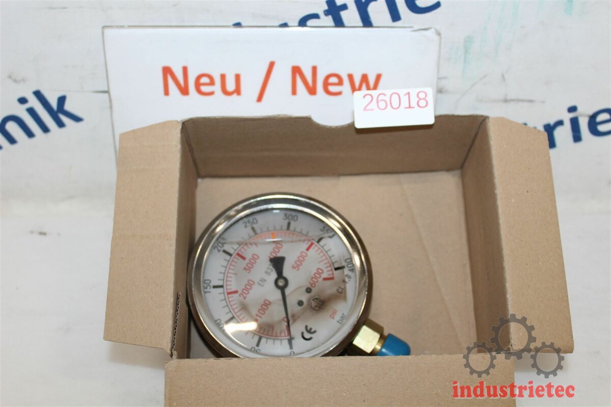 WIKA Glyzerin-Manometer Edelstahl EN 837 63 mm 0-100bar, 35,00