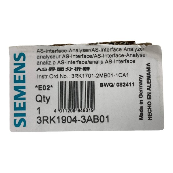SIEMENS 1 3RK1904-3AB01 AS-Interface-Analyser, 3.200,00