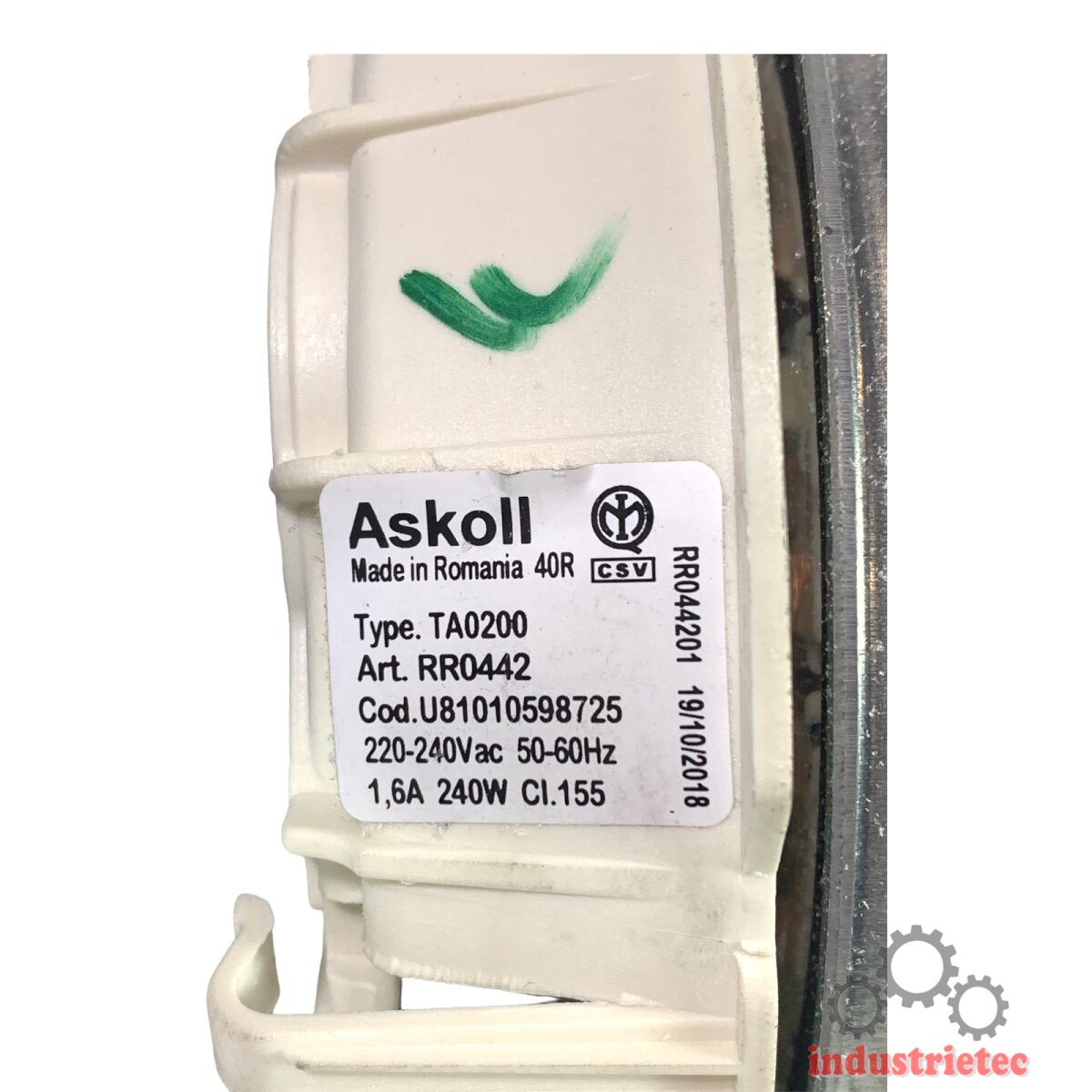 Askoll TA0200 481010598725 Antriebsmotor Motor RR0442
