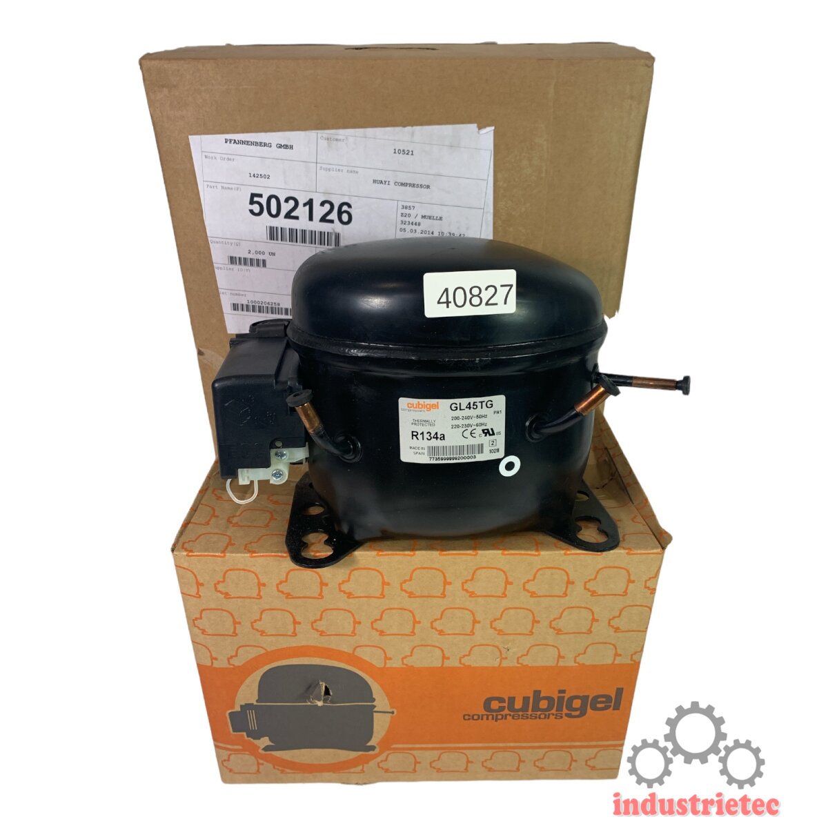 cubigel R134a Kompressor Verdichter Kühlkompressor GL45TG 200-240V 50 ...