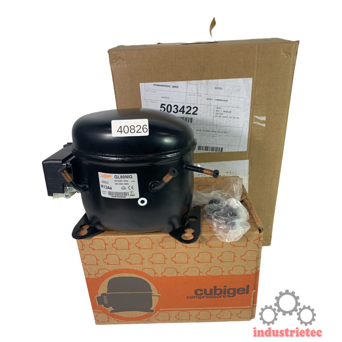 cubigel R134a Kompressor Verdichter Kühlkompressor GL80MG 200-220V 50 ...