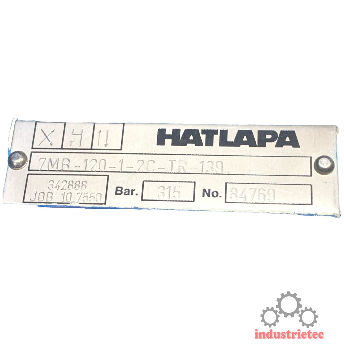 HATLAPA 7MB-120-1-2C-TR-139 1STB44110J7D Hydraulikventil, 2.600,00