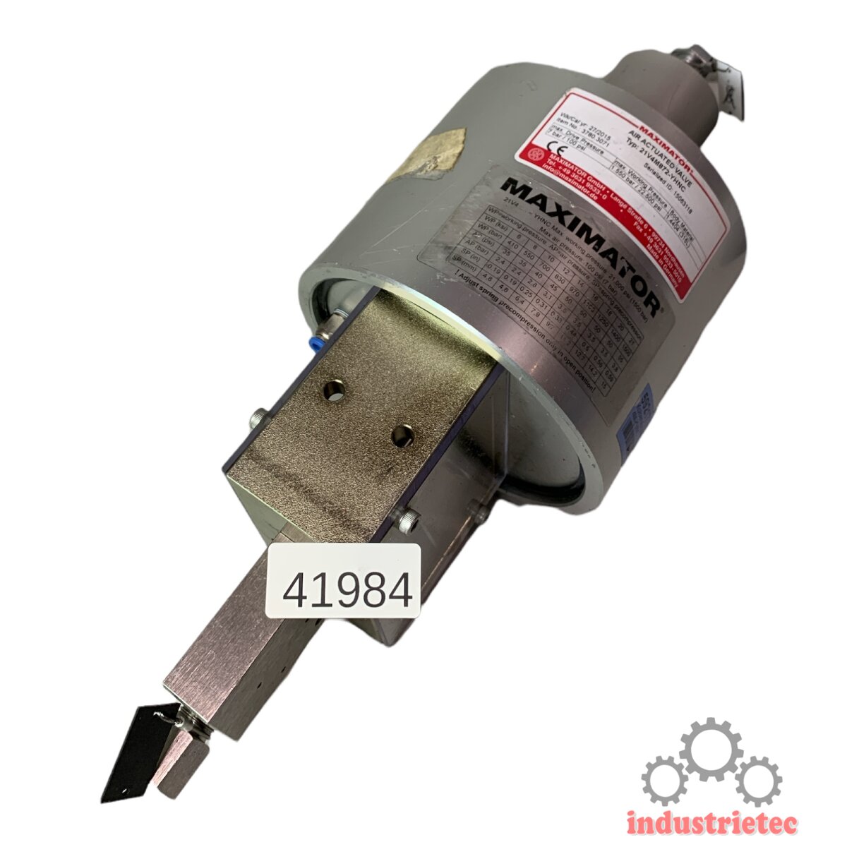 MAXIMATOR 21V4M872-YHNC Luftbetätigtes Ventil Air Actuated Valve